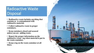 Radiation safety precautions (General Principles, Power Plant Safety ...