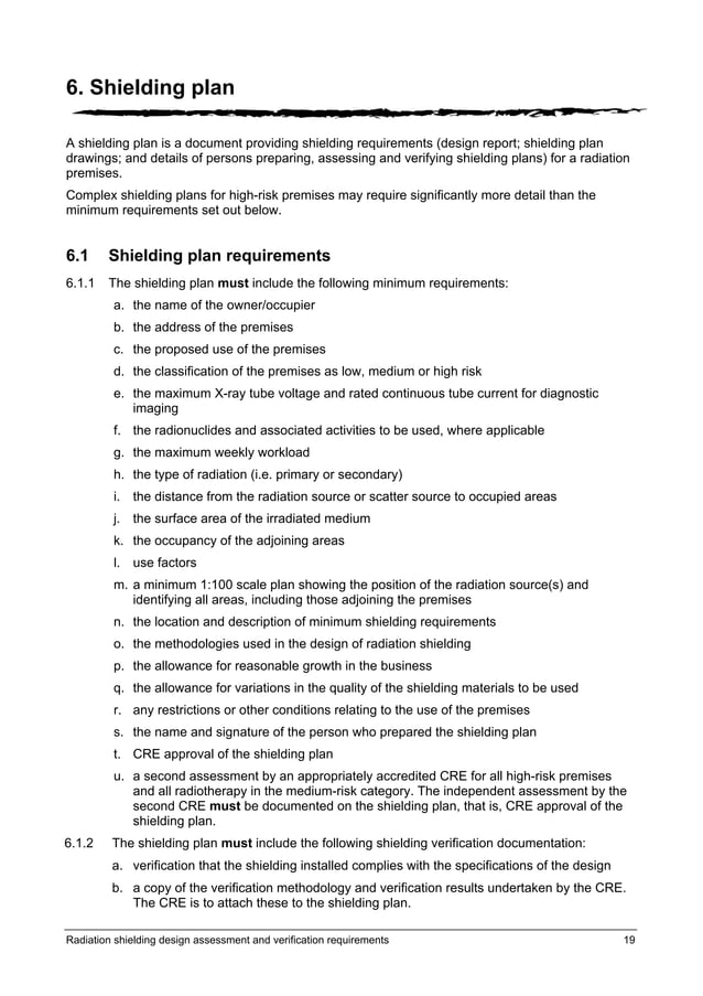 Radiation shielding design assessment and verifycation requirements | PDF