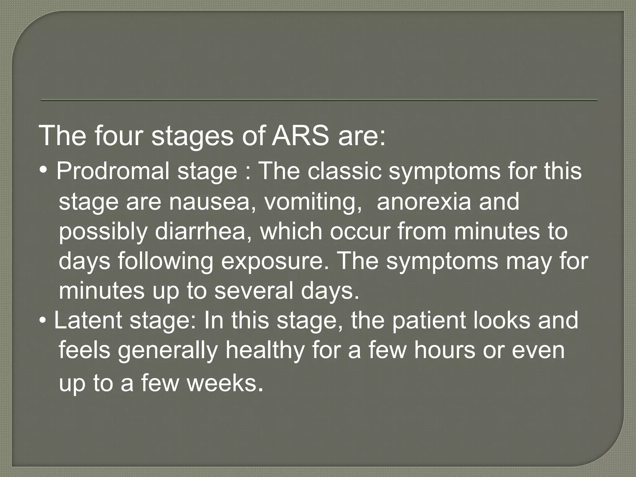 Radiation sickness - Acute and Chronic | PPTX