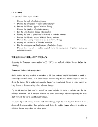 Radiation therapy final copy (1) | PDF