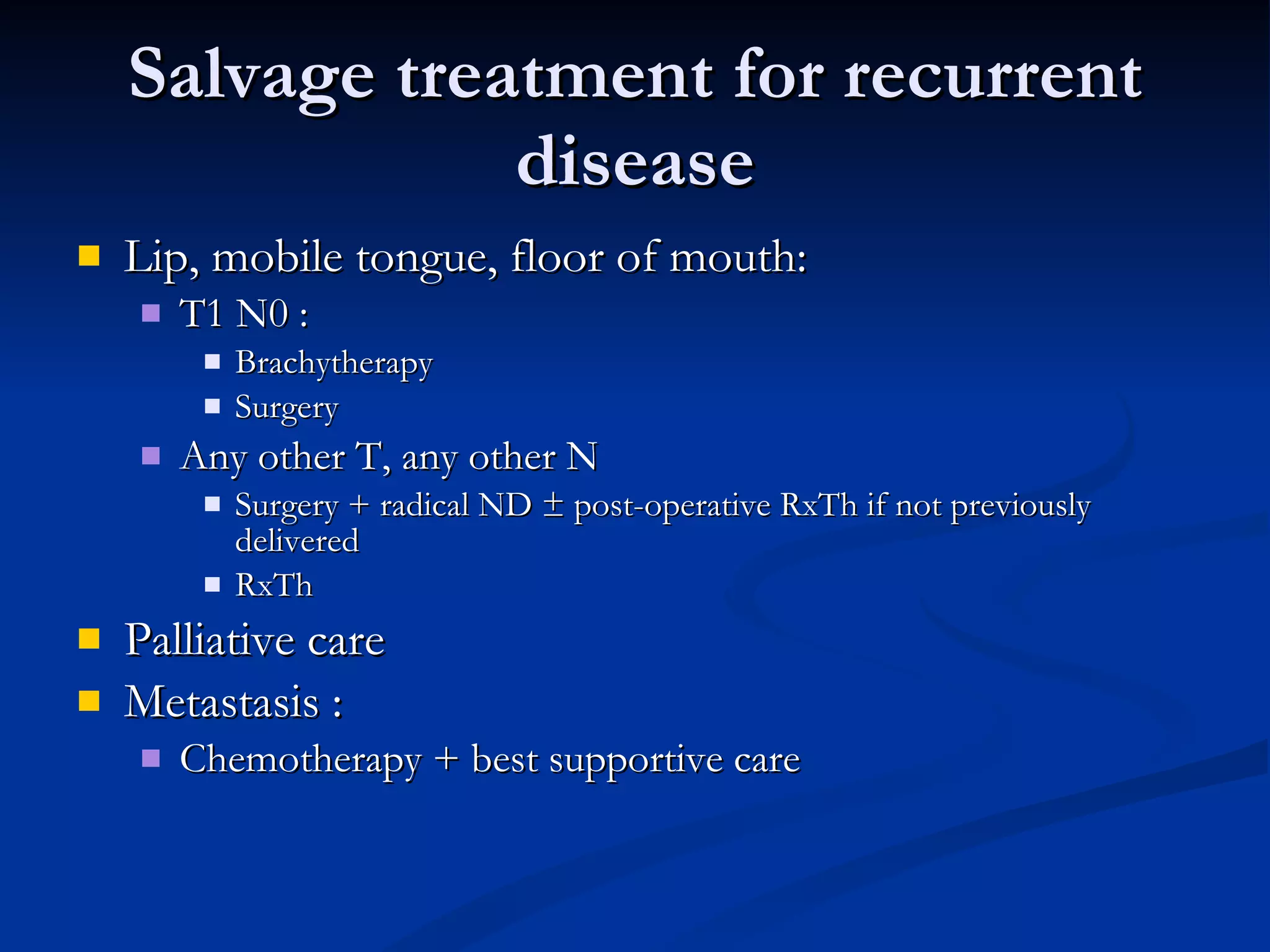 Radiation therapy of oral cancers | PPT
