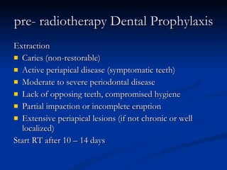 Radiation therapy of oral cancers | PPT