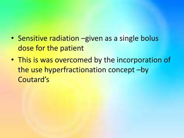 Radiation therapy omfs | PPTX