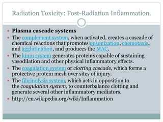 Radiation Toxicity: Post-Radiation Inflammation. | PPTX