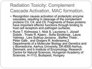 Radiation toxicity: complement system activation. | PPTX