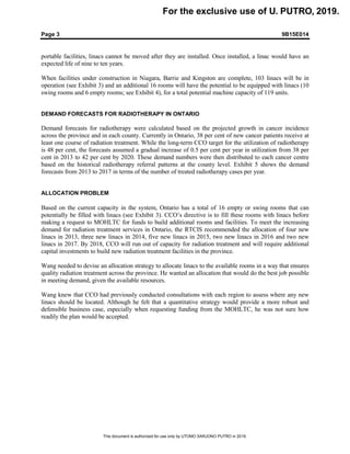 Radiation treatment machine capacity planning at cancer care ontario ...
