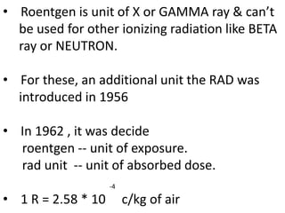 Radiation units | PPTX