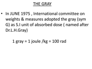 Radiation units | PPTX