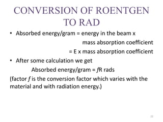 Radiation units | PPTX