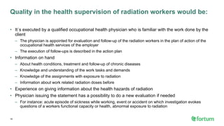 Occupational exposure to radiation in a nuclear power plant, medicals | PDF