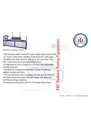 Radiator Leakage Tester | PDF