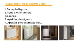 Radiatoru izvēle un montāža | PPT