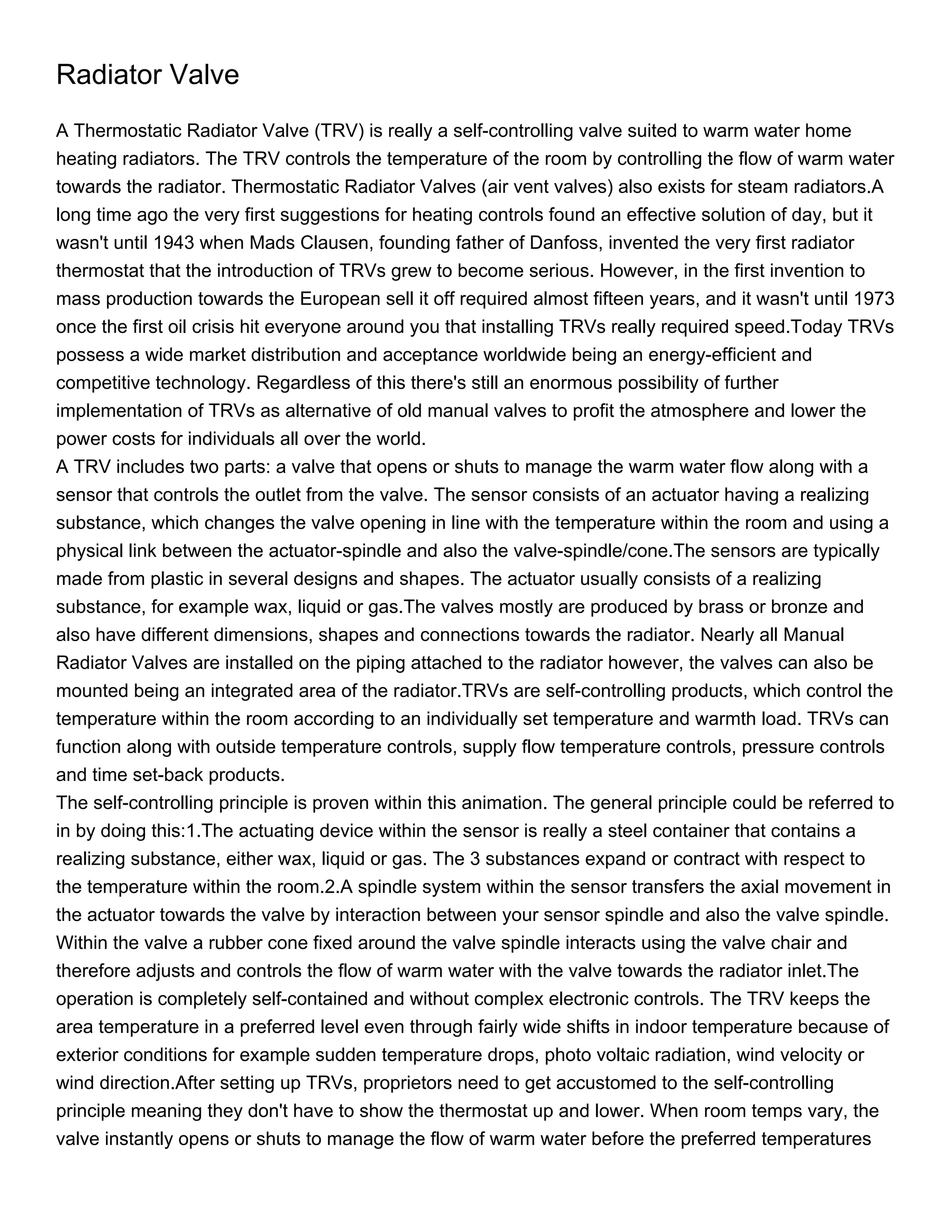 Radiator Valve_ | PDF