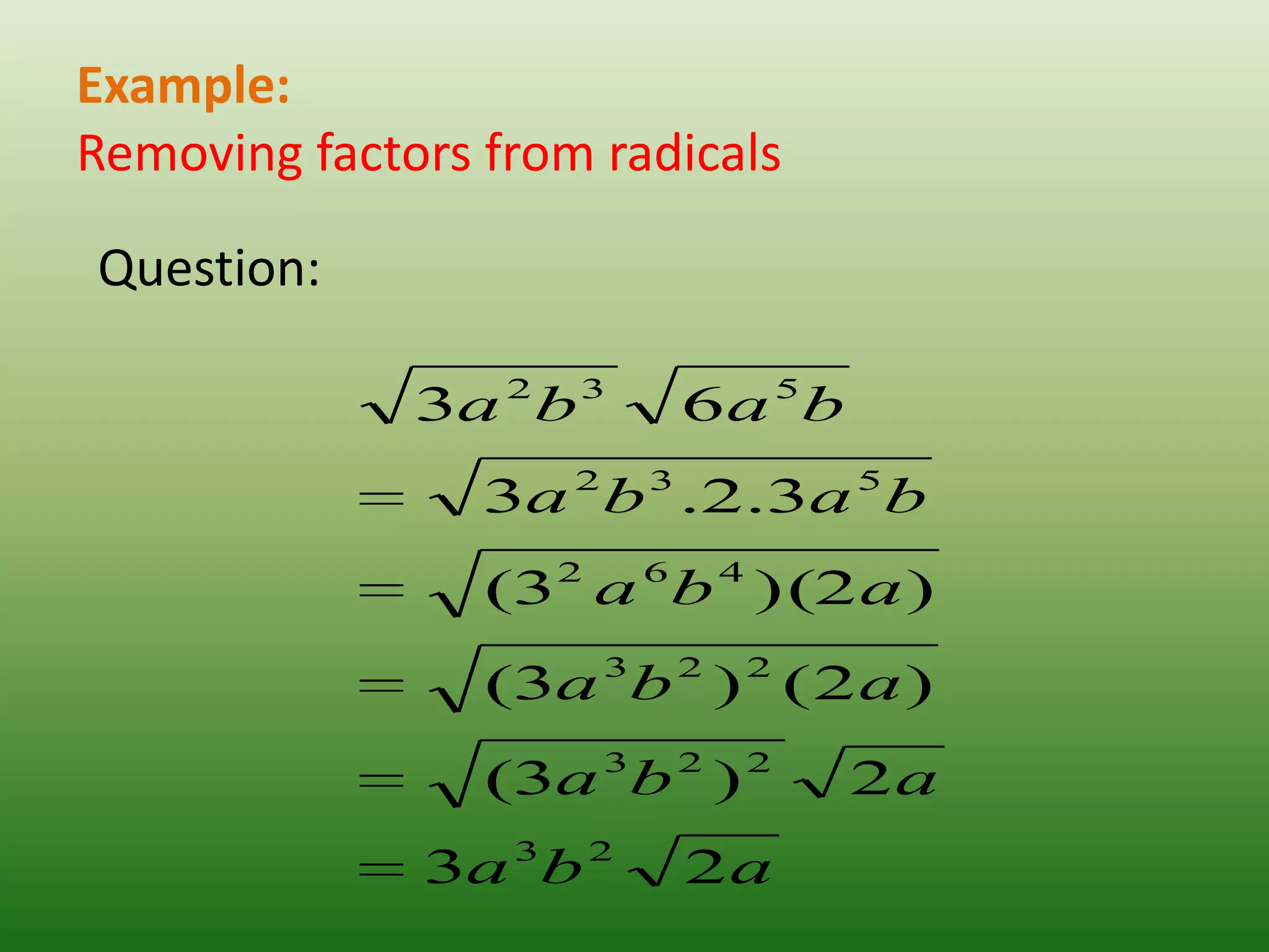 Radical and exponents (2) | PPTX