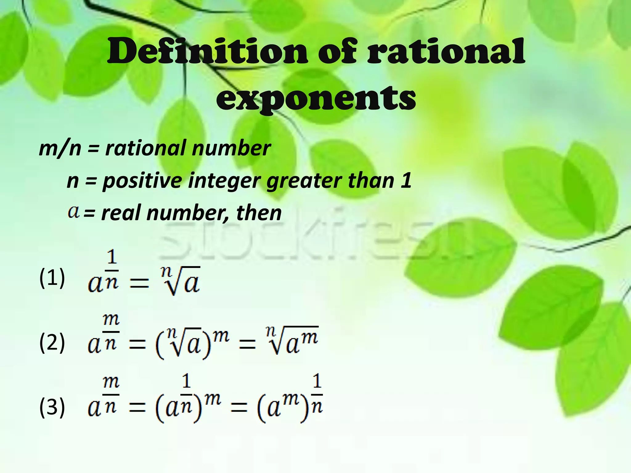 Radical and exponents (2) | PPTX