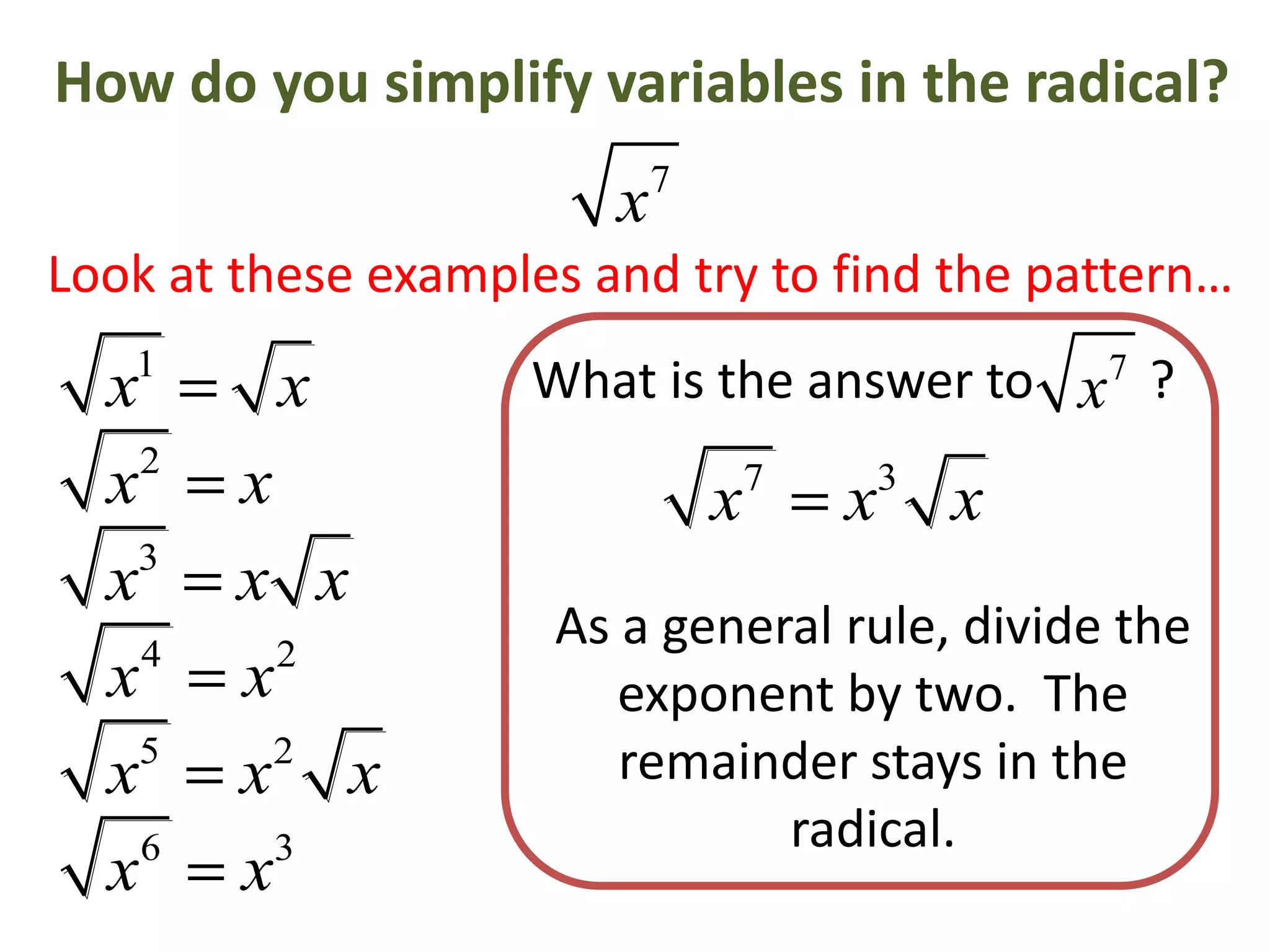 Radical and exponents (2) | PPTX