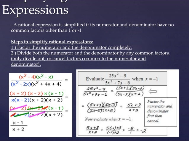 Rational Expressions