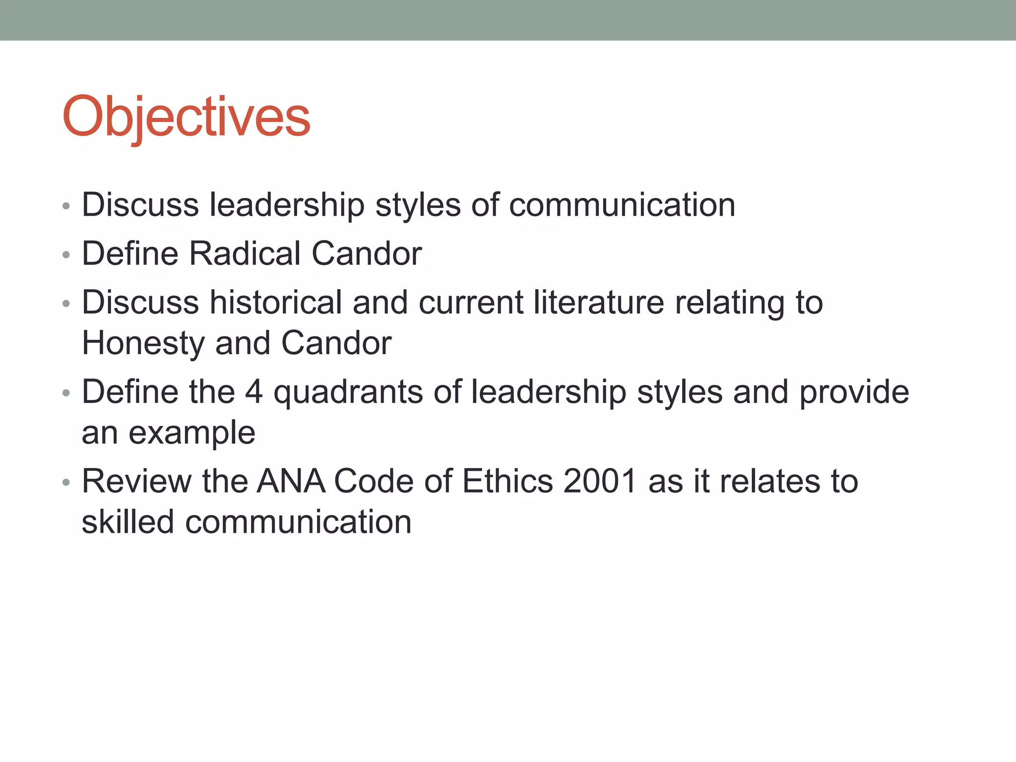 Radical candor and leadership | PPTX