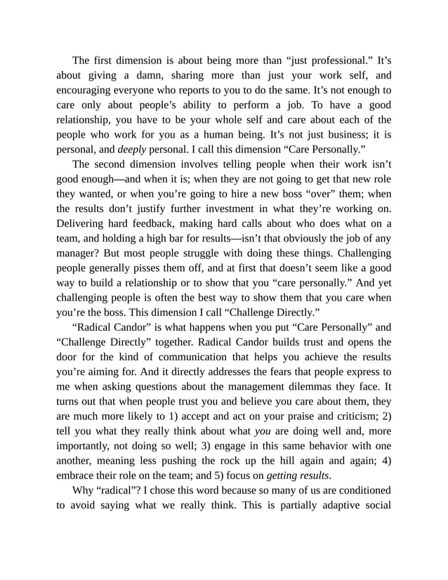 Radical Candor Be a Kick-Ass Boss Without Losing Your Humanity (Kim ...