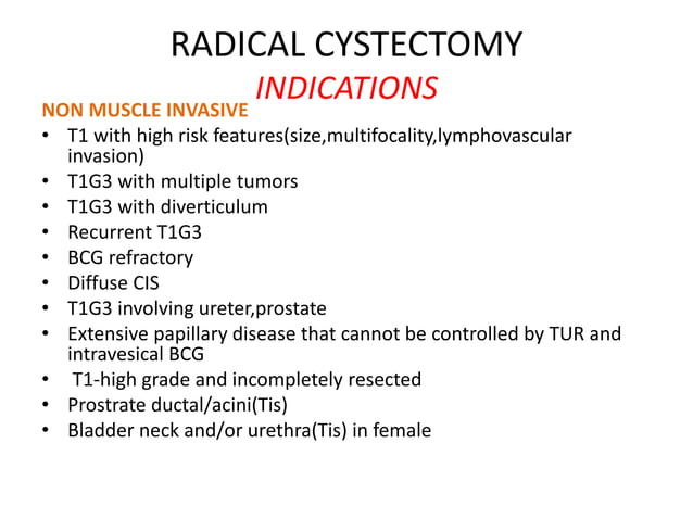 Radical cystectomy | PPTX | Cancer | Diseases and Conditions