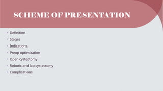 Radical cystectomy for carcinoma bladder | PPTX