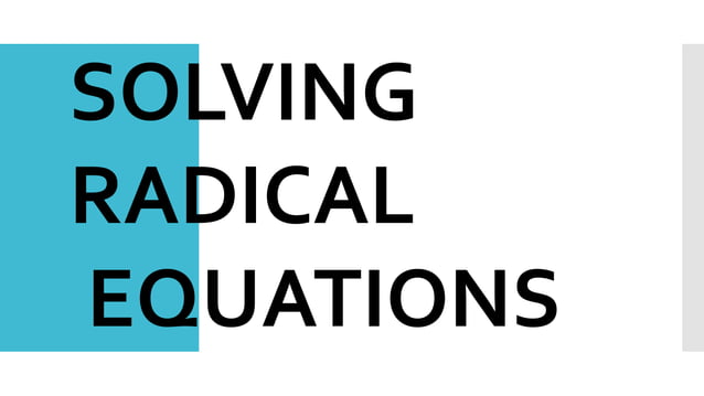 RADICAL EQUATION.pptx
