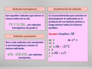 Radicales en r | PPTX