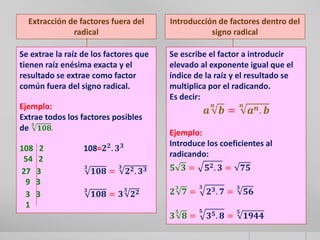 Radicales en r | PPTX