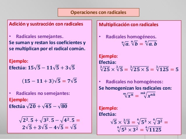 Radicales en r