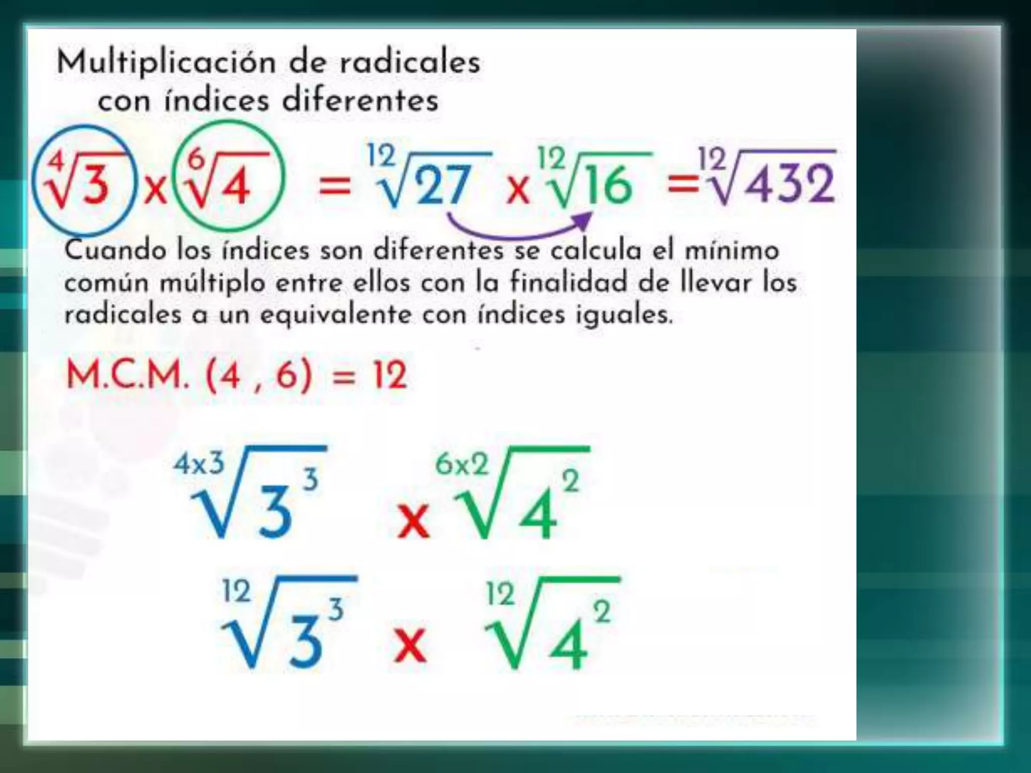 Radicales Algebraicas | PPT