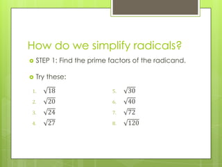 Radical Expressions | PPT