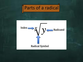 Parts Of A Radical Expression
