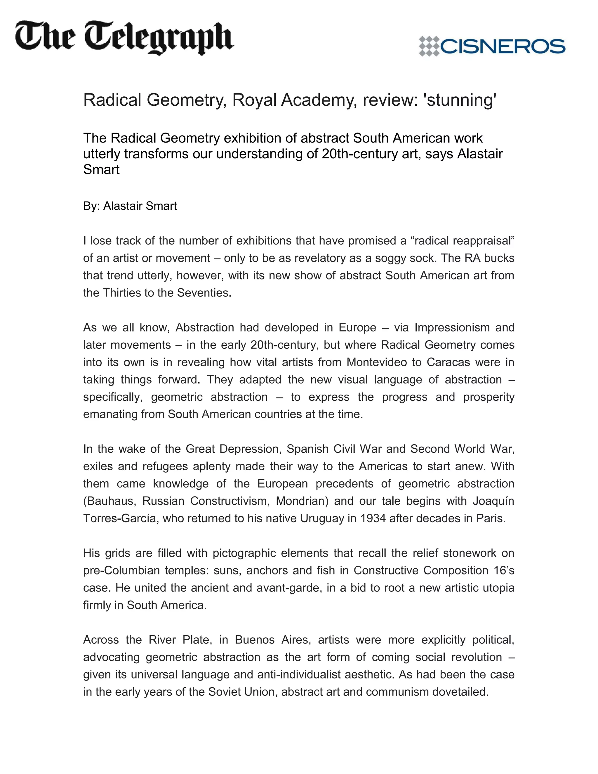 Radical geometry, royal academy, review | PDF
