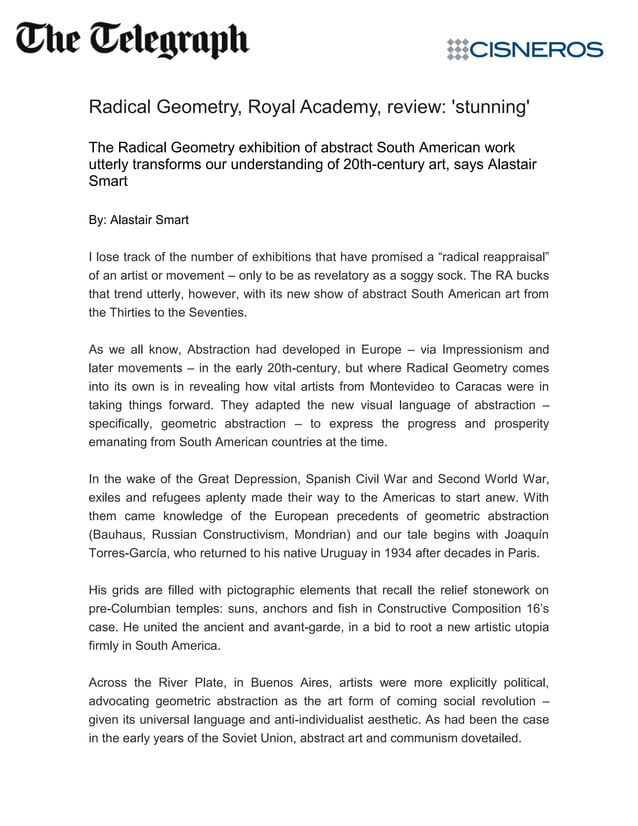 Radical geometry, royal academy, review | PDF