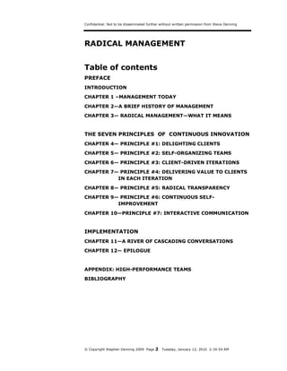 Radical Management Preface Introduction Steve Denning | PDF
