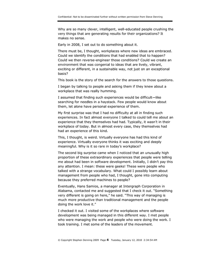 Radical Management Preface Introduction Steve Denning | PDF