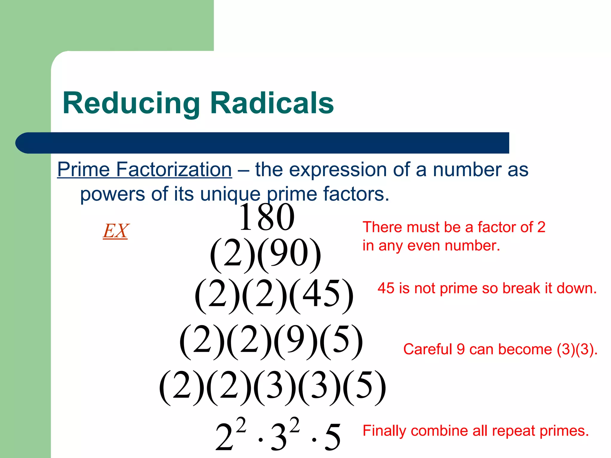 Radical Operations | PPT