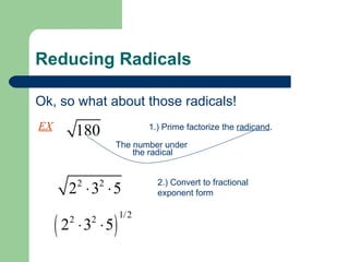 Radical Operations | PPT