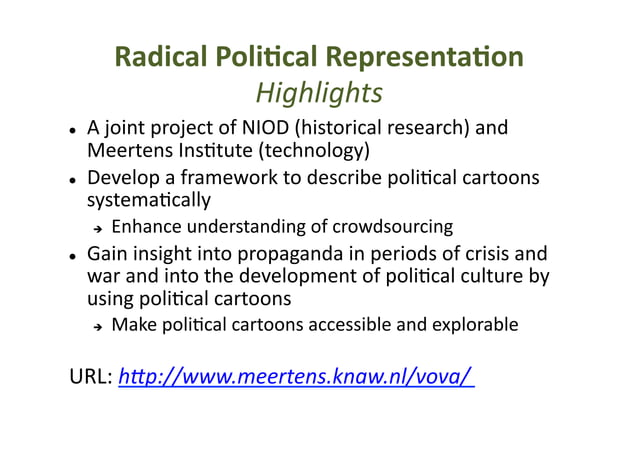 Radical political representation: crowdsourcing and searching ...