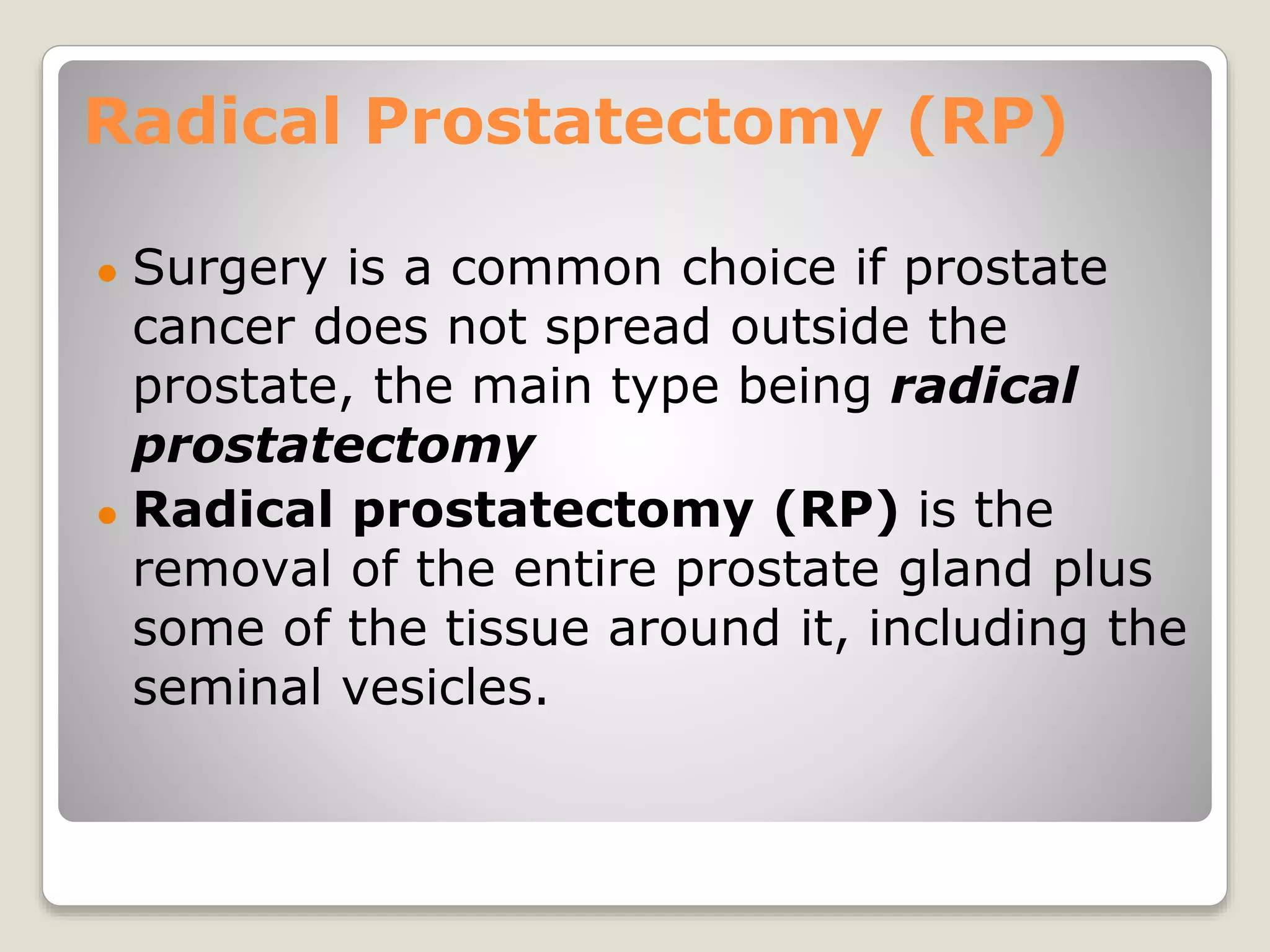 Radical prostatectomy in high serum psa values a surgical expertise ...