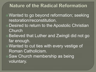 Radical reformation | PPTX