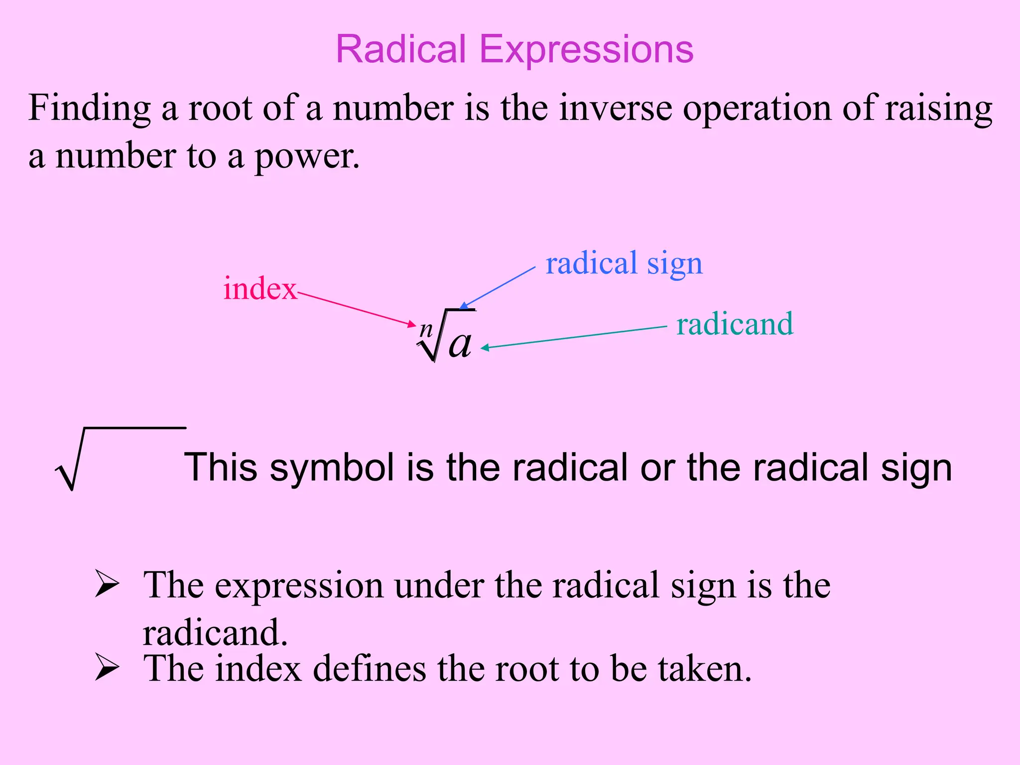 Radicals (Introduction and Simplifying).ppt