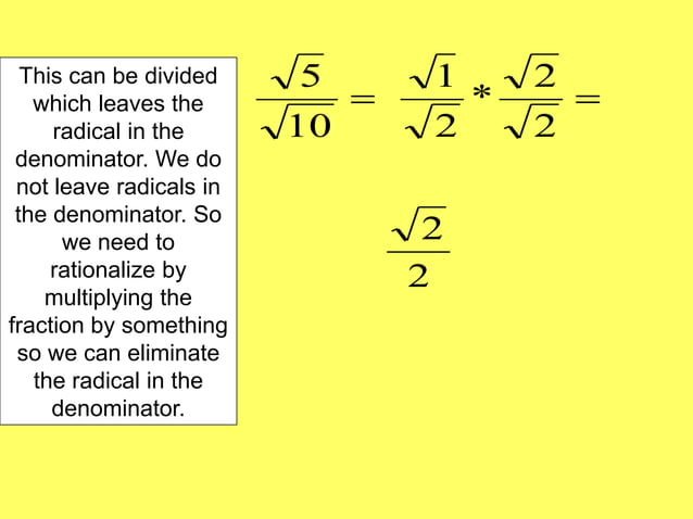 Radicals (Introduction and Simplifying).ppt