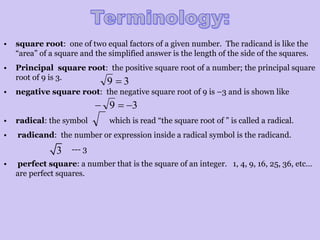 Radicals (Introduction and Simplifying).ppt