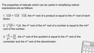 Simplifying Radical Expressions Mathemat | PPTX