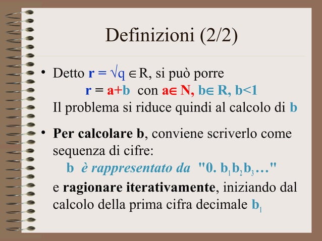 Calcolo manuale della radice quadrata | PPT