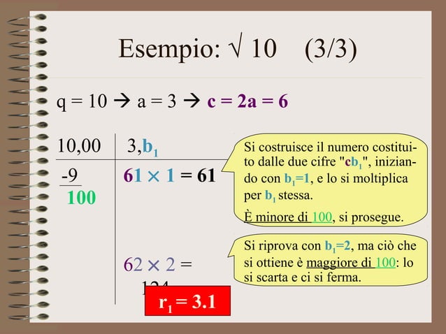 Calcolo manuale della radice quadrata | PPT