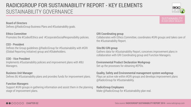 RadiciGroup for Sustainability Report - Key Elements 02 ...