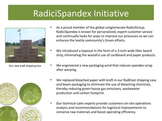 RadiciSpandex Eco Initiatives | PPT
