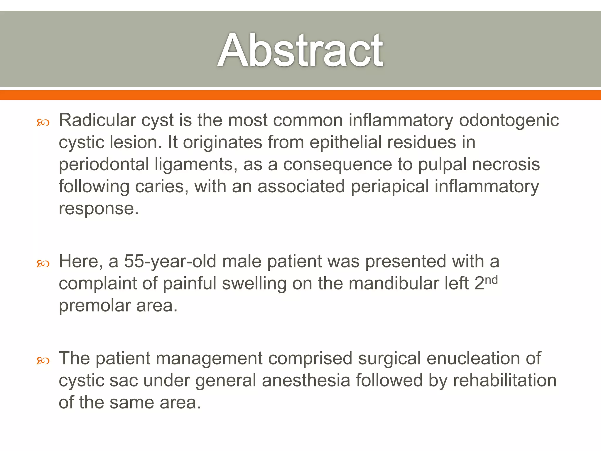 Radicular cyst | PPTX